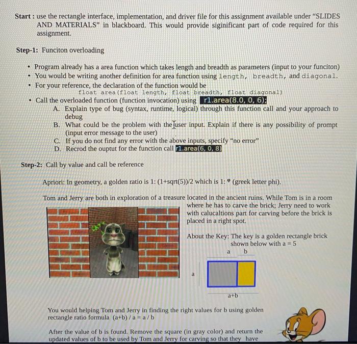 Solved Start : use the rectangle interface, implementation, | Chegg.com