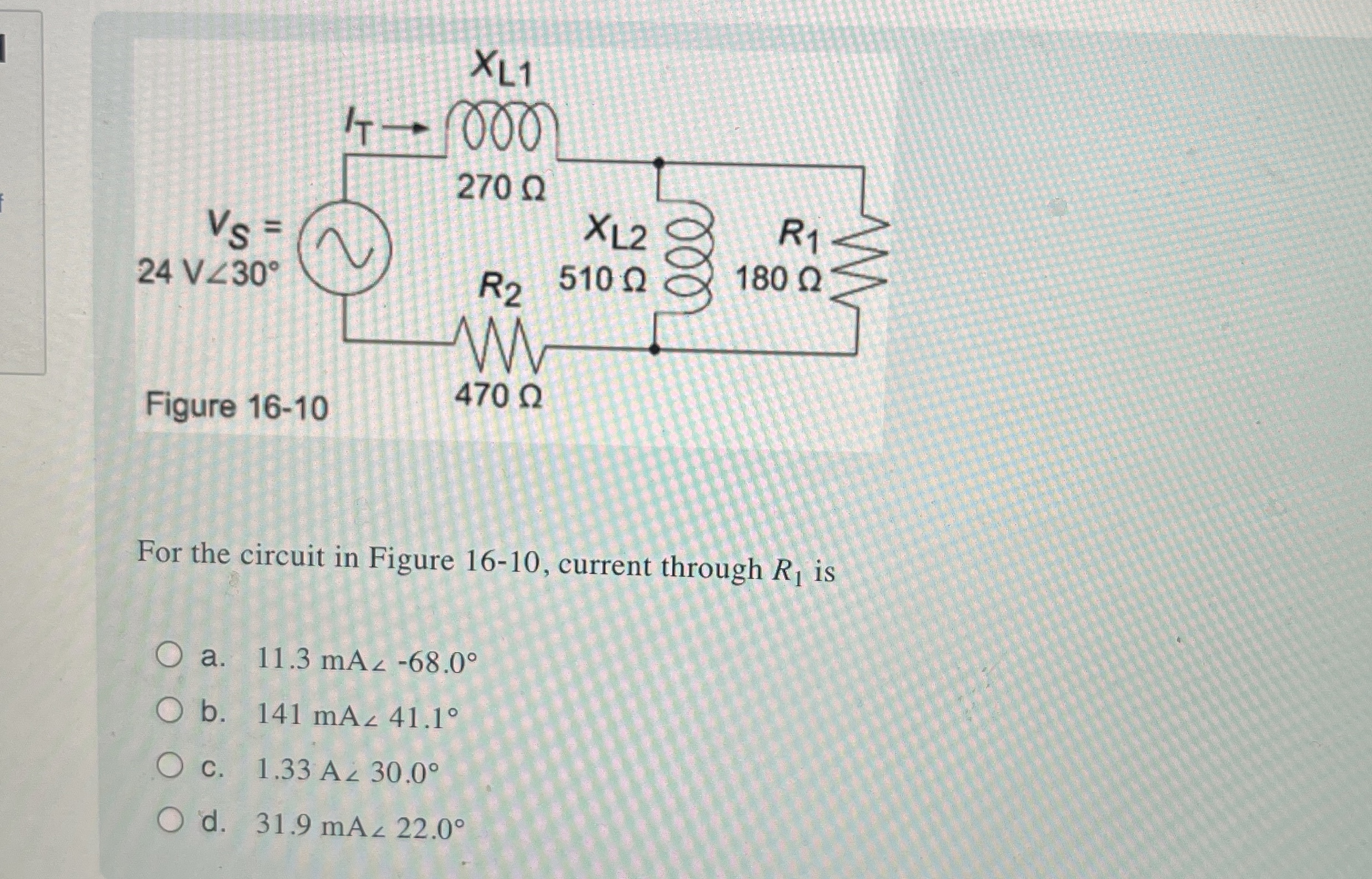 Solved For the circuit in Figure 16-10, ﻿current through R1 | Chegg.com
