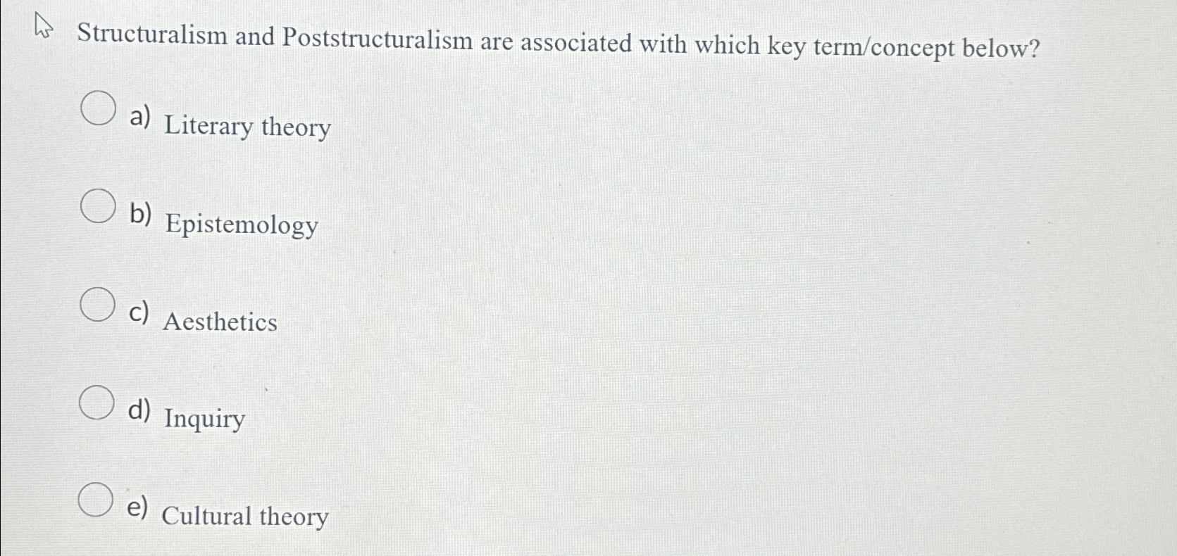 Solved Structuralism and Poststructuralism are associated | Chegg.com