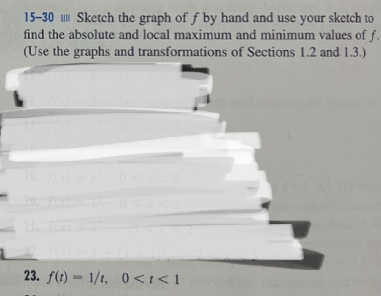 Solved 15-30 ﻿III Sketch the graph of f ﻿by hand and use | Chegg.com