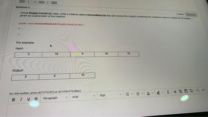 Solved Question 2 Using SinglyLinkedList class, write a | Chegg.com