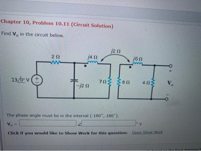 Solved Chapter 10 Problem 1011 Circuit Solution Find V 6987