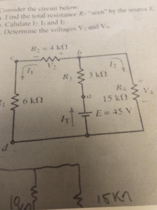 Solved Consider the circuit below Lind the total resistance | Chegg.com