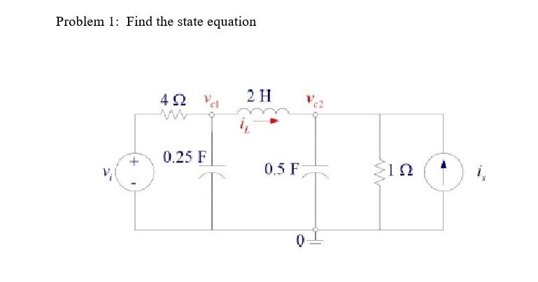 Solved Problem 1: Find the state equation | Chegg.com