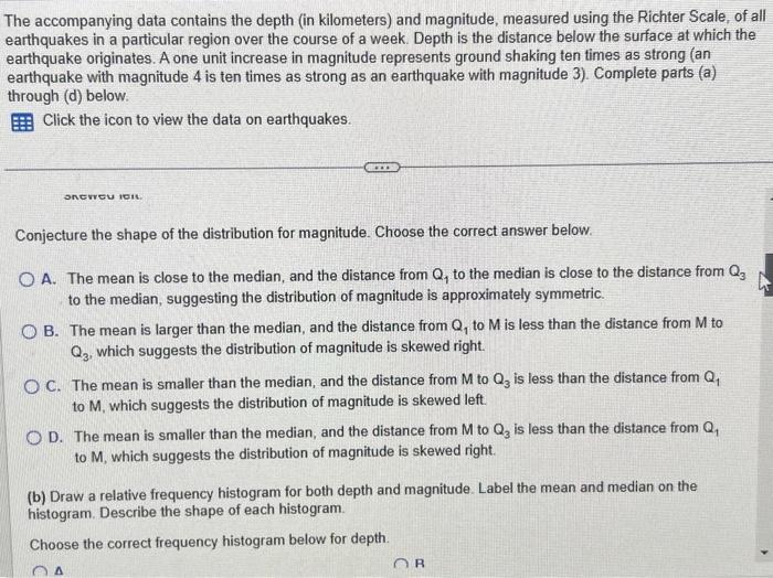 Solved e accompanying data contains the depth (in | Chegg.com