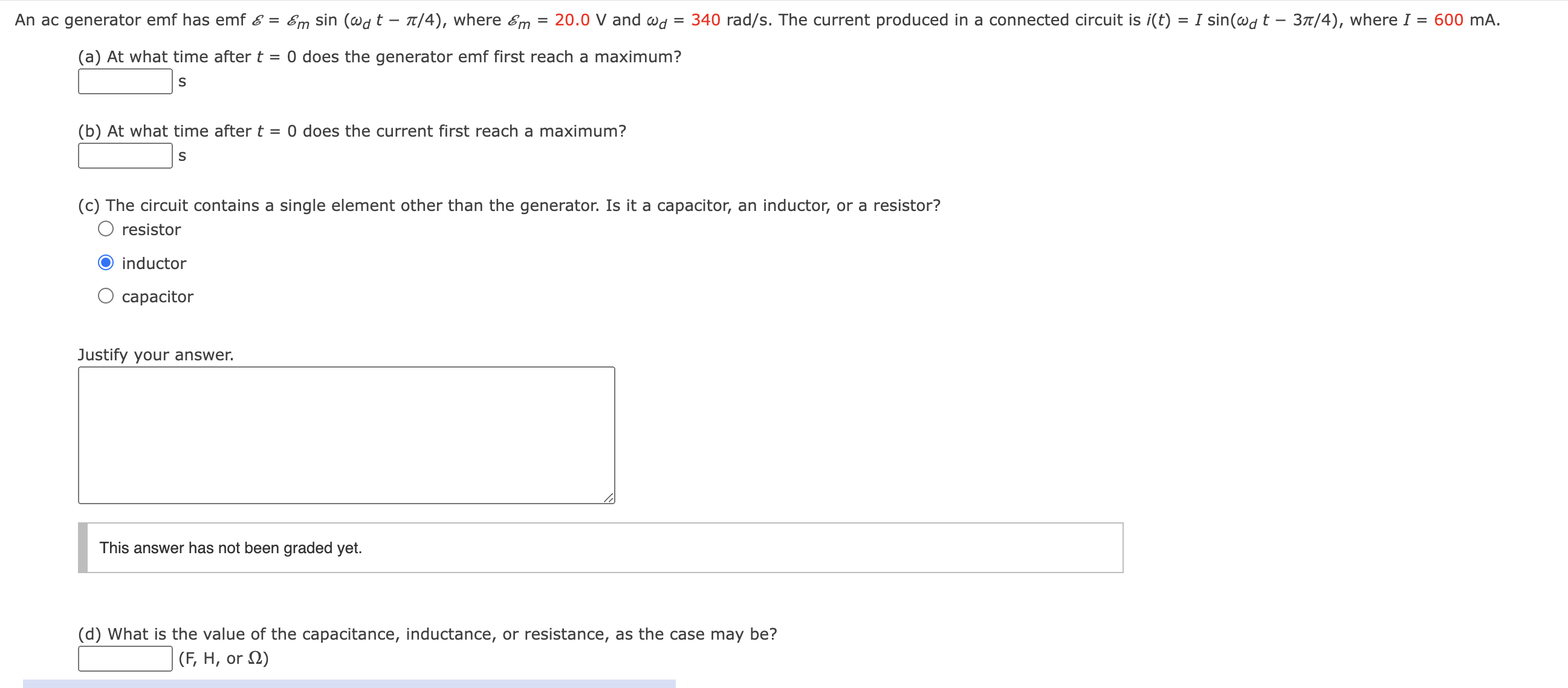Solved Can you solve this? An ac generator emf has emf | Chegg.com