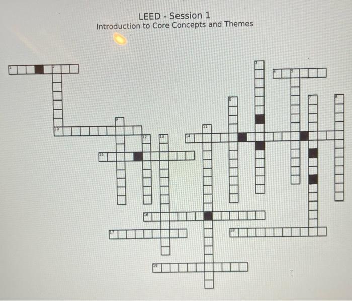 Solved LEED - Session 1 Introduction to Core Concepts and | Chegg.com