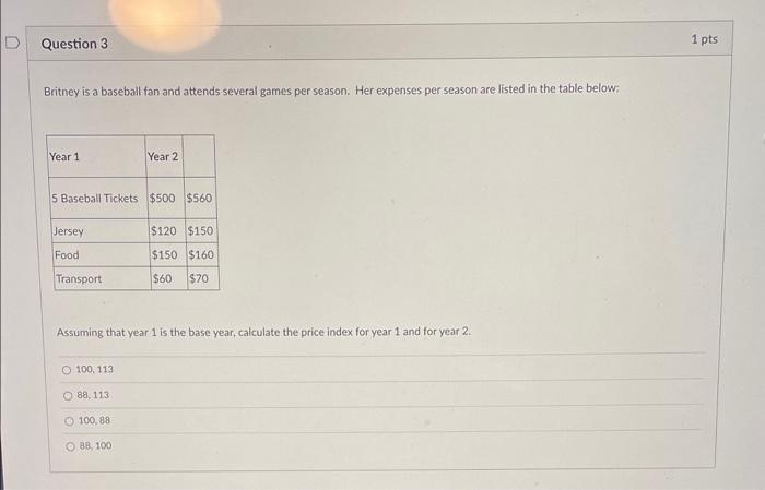 Solved Britney is a baseball fan and attends several games | Chegg.com