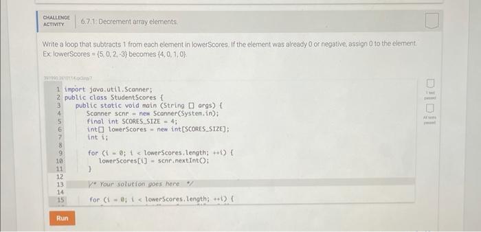 Solved Write a loop that subtracts 1 from each element in | Chegg.com Solved Write a loop that subtracts 1 from each element in | Chegg.com