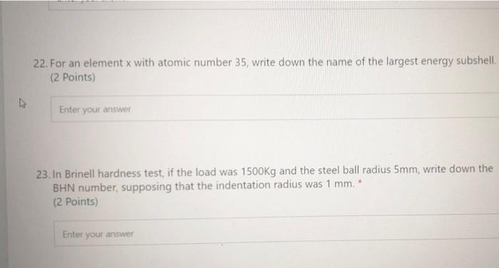 Solved 22. For an element x with atomic number 35, write | Chegg.com