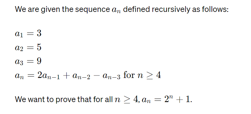 Solved We are given the sequence an ﻿defined recursively as | Chegg.com
