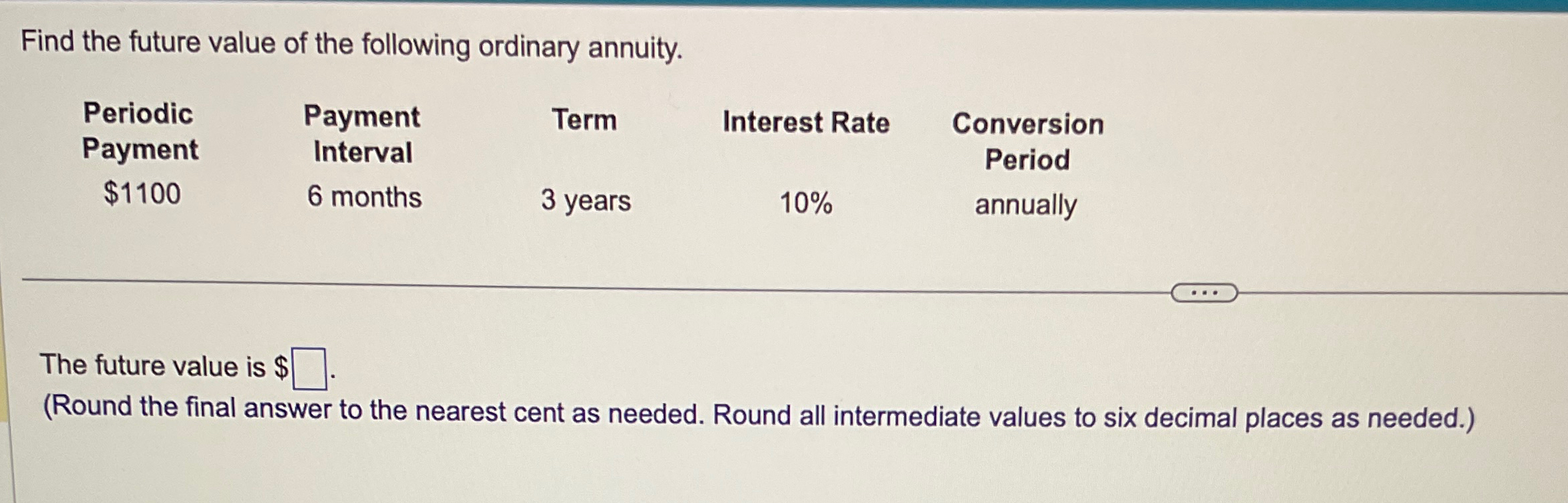 Solved Find the future value of the following ordinary | Chegg.com