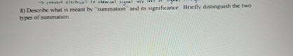 Solved Deseribe what is meant by "summation" and its | Chegg.com