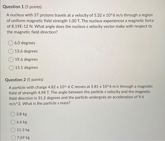 Solved A nucleus with 37 protons travels at a velocity of | Chegg.com