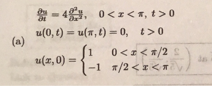 Solved Heat Equation Find A Formal Solution To The Given 