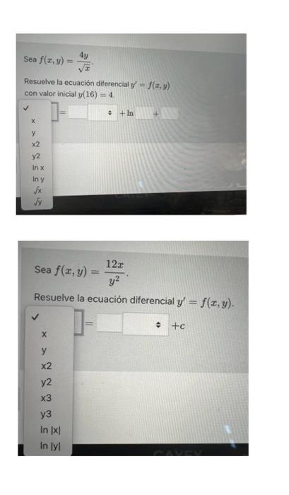 Solved Sea f(x,y)=x4y Resuelve la ecuación diferencial | Chegg.com