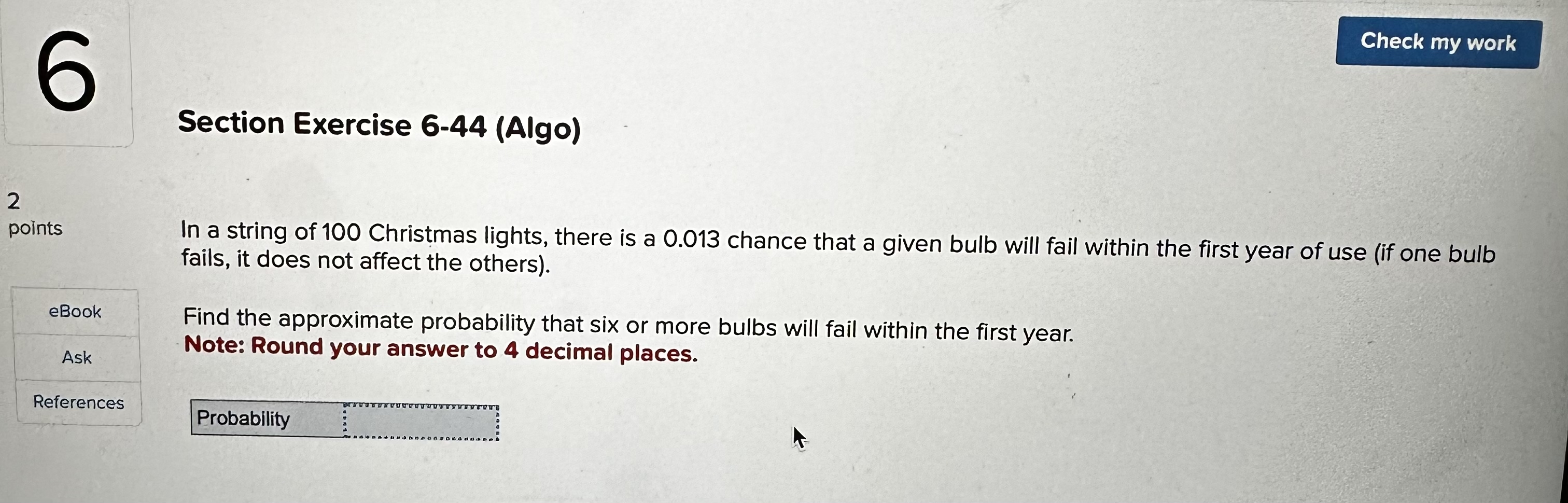 Solved In a string of 100 ﻿Christmas lights, there is a | Chegg.com