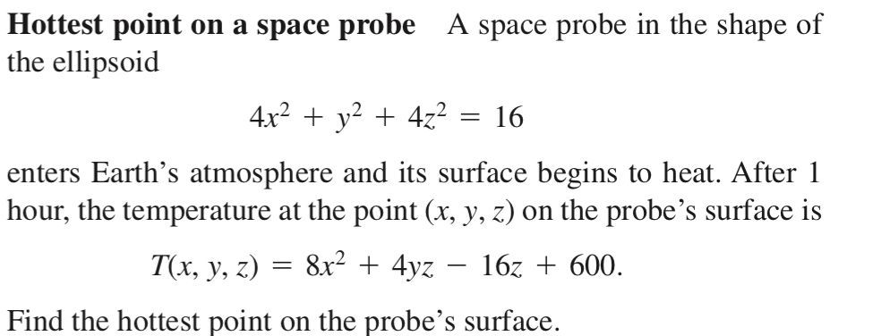 Solved Hottest point on a space probe A space probe in the | Chegg.com