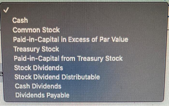 Solved Stockholders' Equity: Transactions and Statement The | Chegg.com