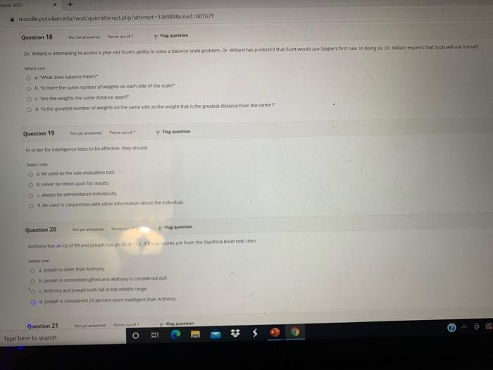 Solved G NOT moodle potsdam.edu/mod/quiz/attempt php?ottempt | Chegg.com
