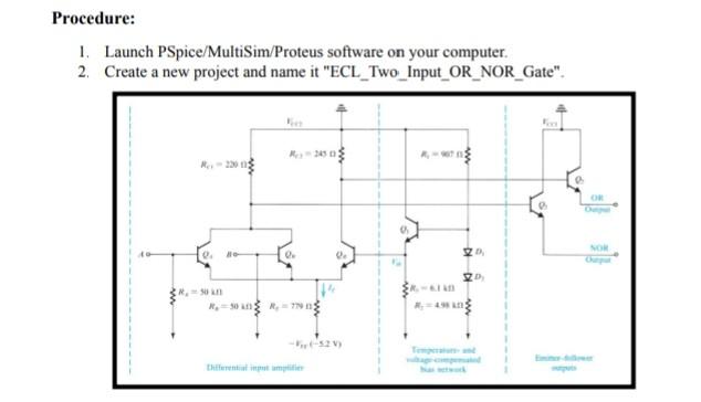 Solved Lab 07 Or Nor Gate Implementation Using Emitter 