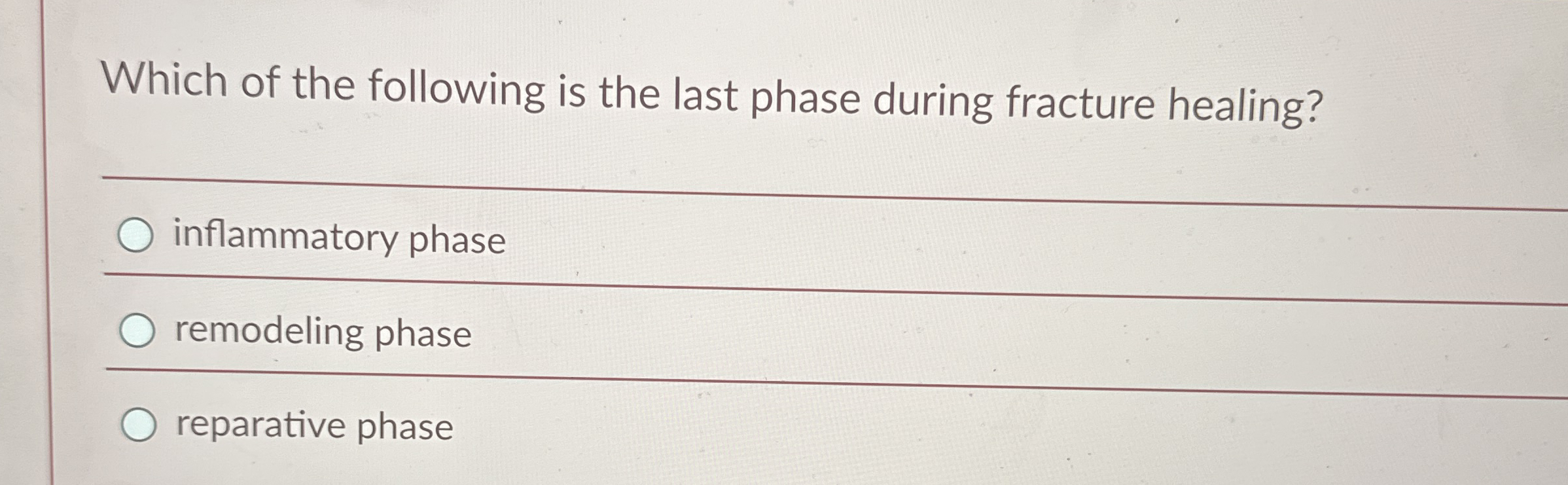 Solved Which of the following is the last phase during | Chegg.com