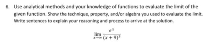 Solved 6. Use analytical methods and your knowledge of | Chegg.com