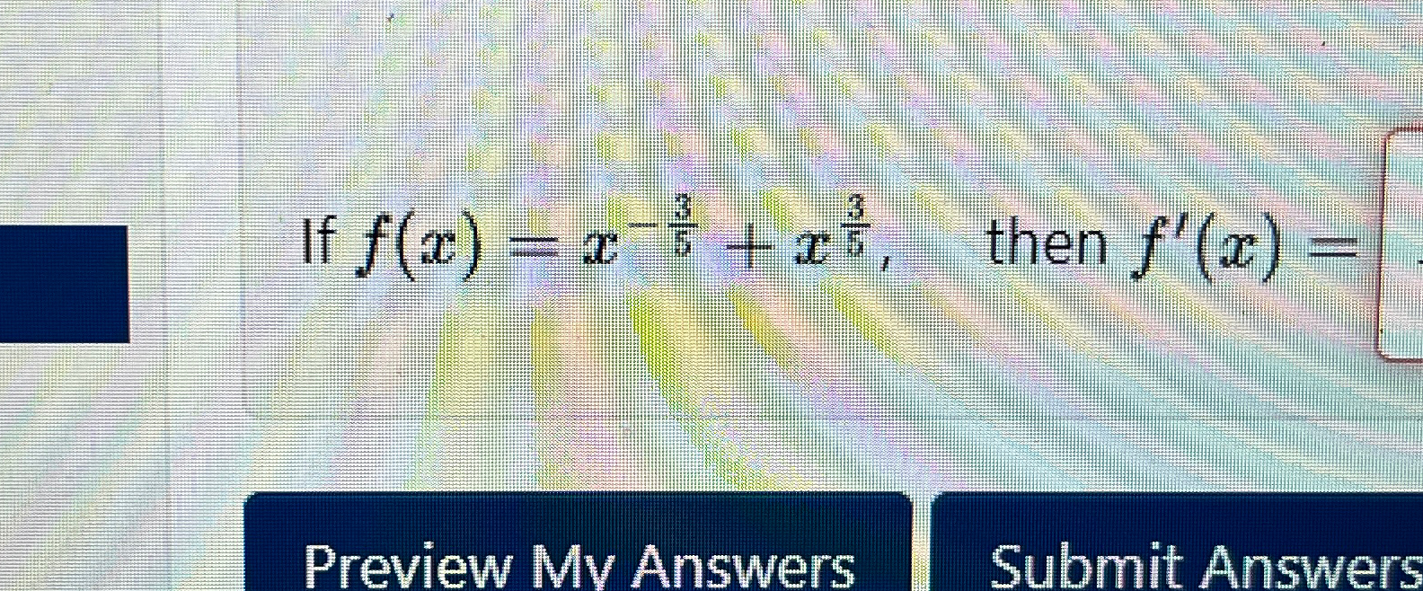 Solved If f(x)=x-35+x35, ﻿then f'(x)=Preview My | Chegg.com