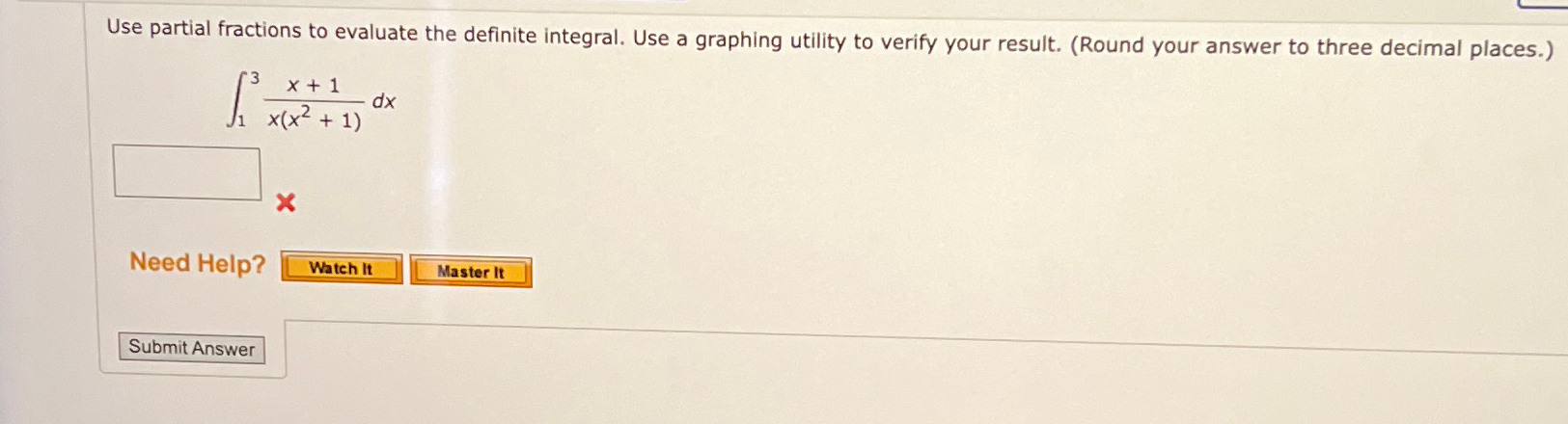 Solved Use partial fractions to evaluate the definite | Chegg.com