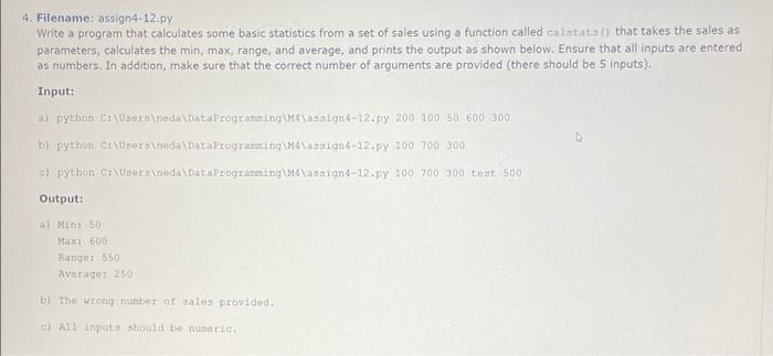 4 Filename Assign4 12 Py Write A Program That
