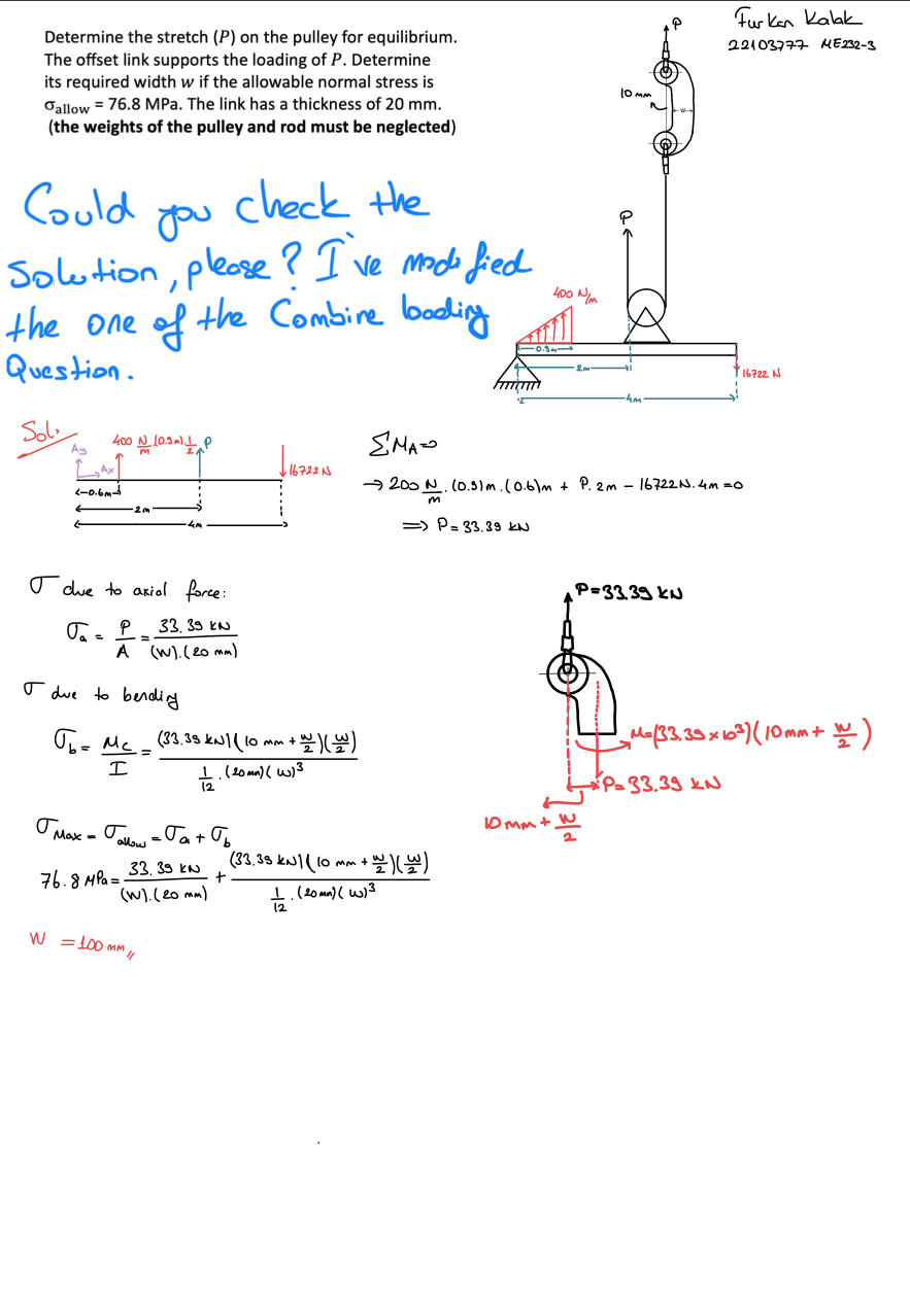 Solved Determine the stretch (P) on ﻿the pulley for | Chegg.com