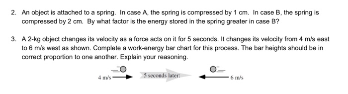Solved 2. An object is attached to a spring. In case A, the | Chegg.com