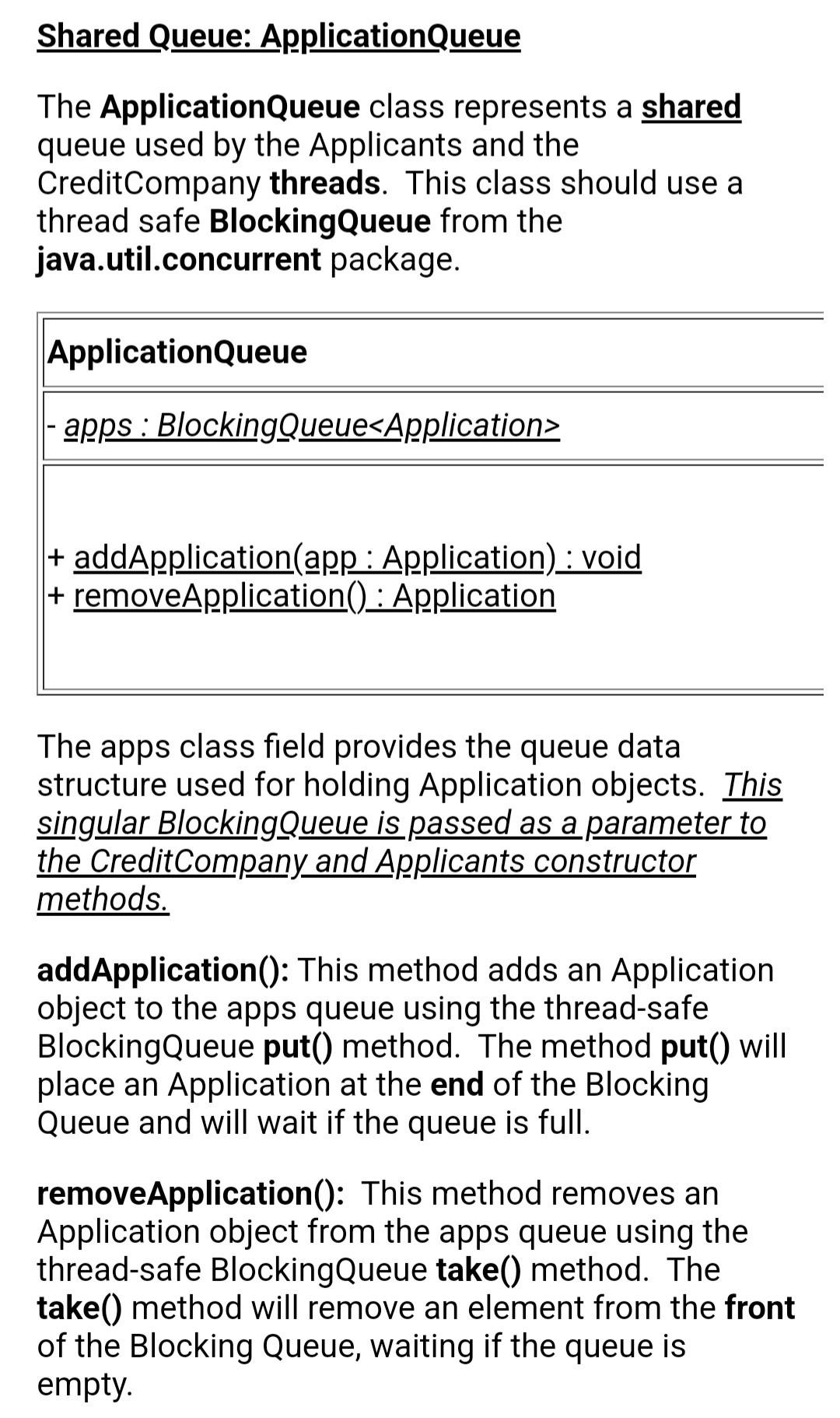 Shared Queue: ApplicationQueue The ApplicationQueue | Chegg.com