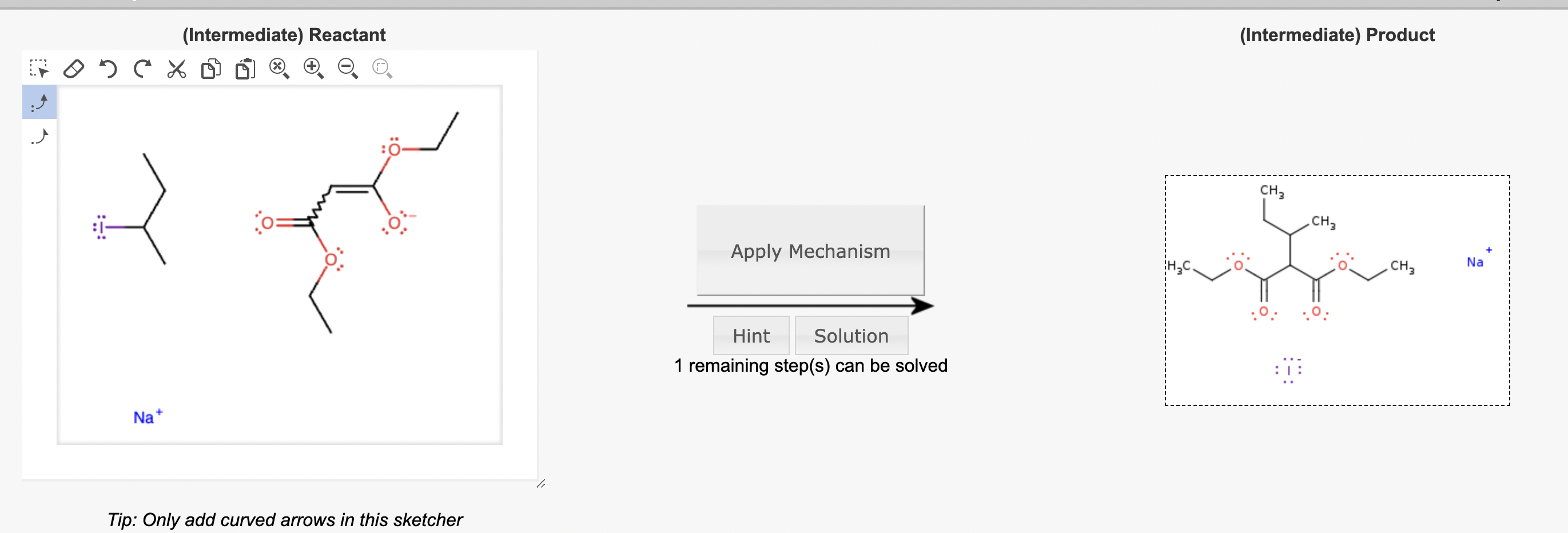 add arrows to show the mechanism from reactant to | Chegg.com