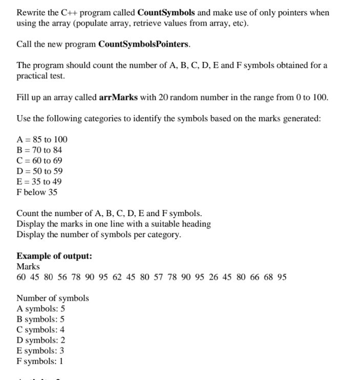 Solved Rewrite the C++ program called CountSymbols and make | Chegg.com