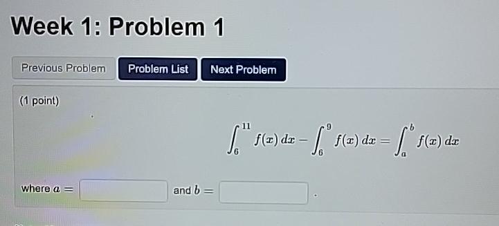Solved Week 1: Problem 1(1 | Chegg.com