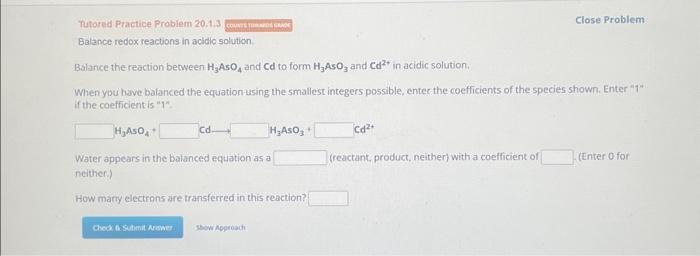 Solved Tutored Practice Problem 20,1.3 Close Problem Balance | Chegg.com