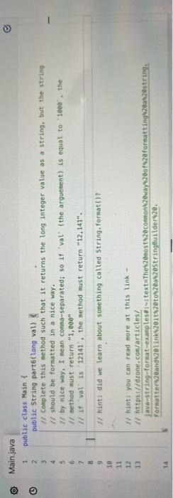 Solved I am unsure of what to do here with (long val) | Chegg.com