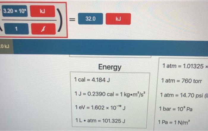 Solved Question 8 of 12 Convert 3.20 x 104 J to kilojoules | Chegg.com