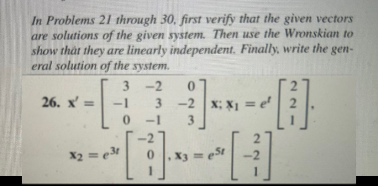 Solved In Problems 21 ﻿through 30, ﻿first verify that the | Chegg.com