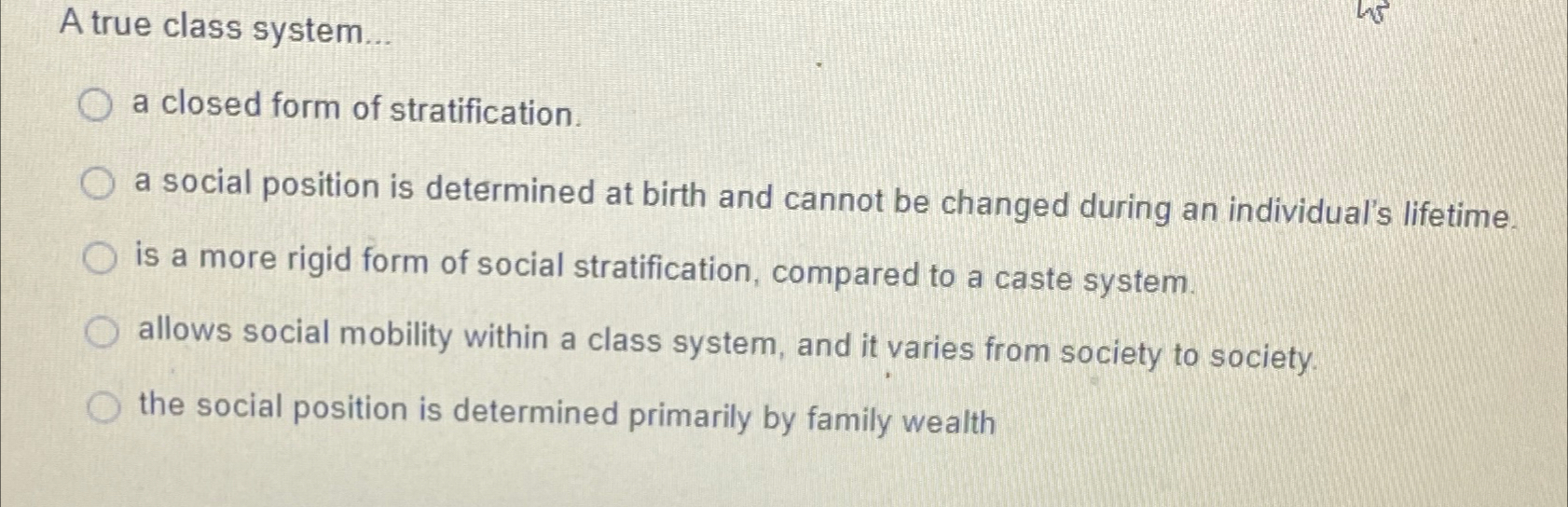 Solved A true class system...a closed form of | Chegg.com