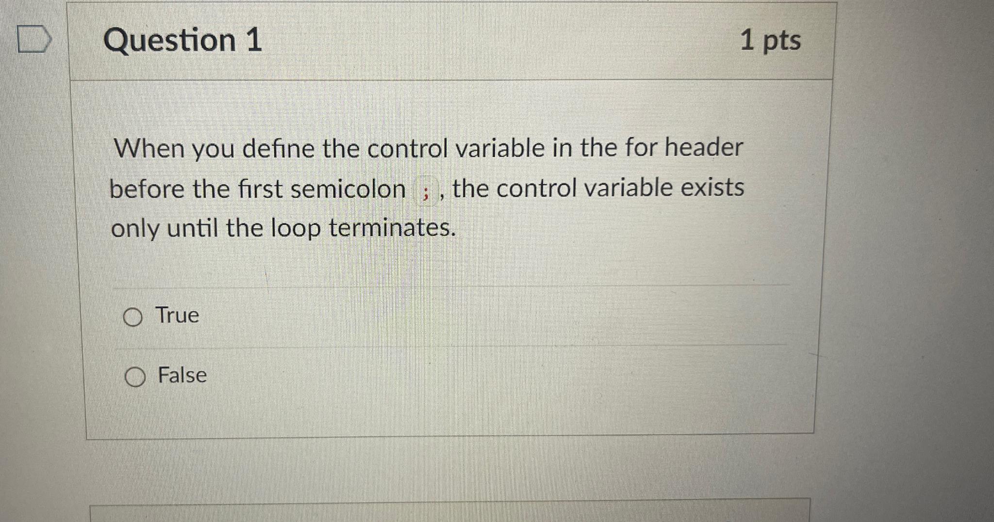 Solved Question 11 ﻿ptsWhen you define the control variable | Chegg.com