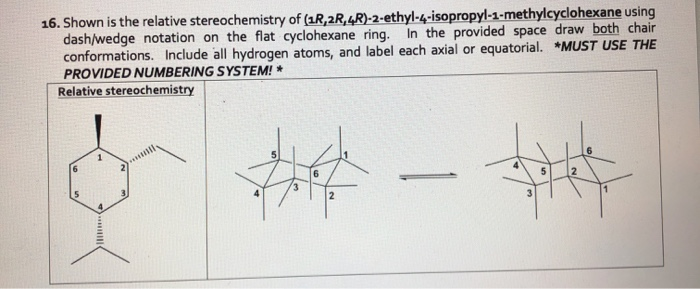 Solved 16. Shown is the relative stereochemistry of (1R 2R, | Chegg.com