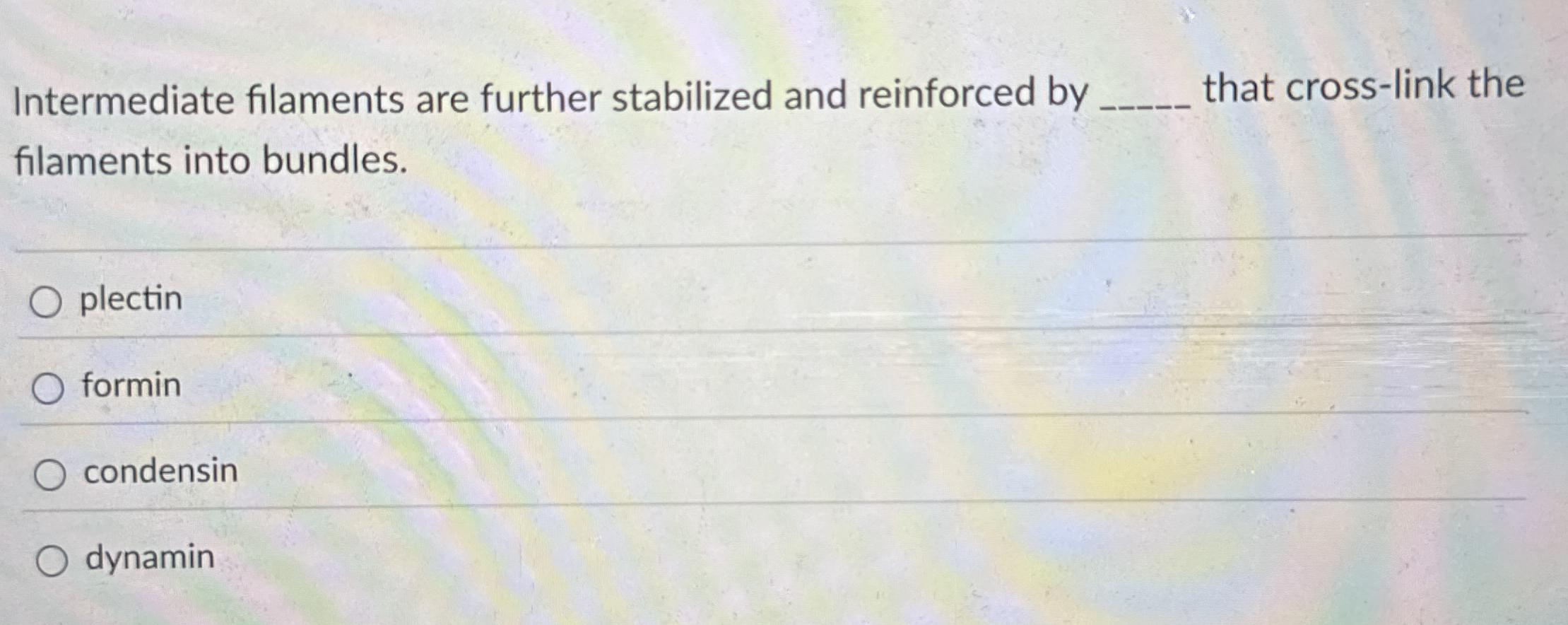 Solved Intermediate filaments are further stabilized and | Chegg.com