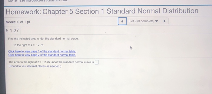 Solved MATH 1530 Introductory Statistics 302 Homework: | Chegg.com