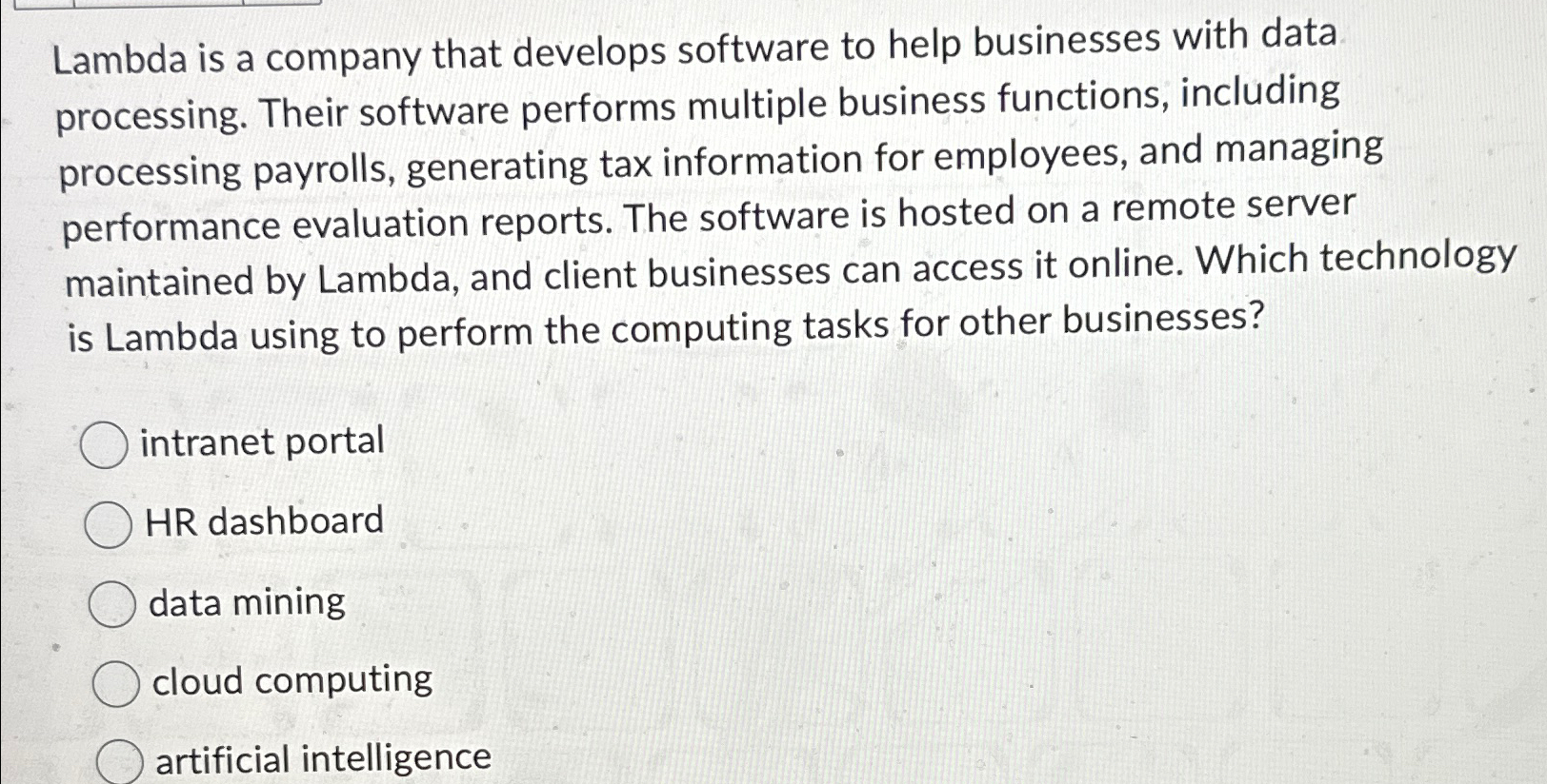 Solved Lambda is a company that develops software to help | Chegg.com
