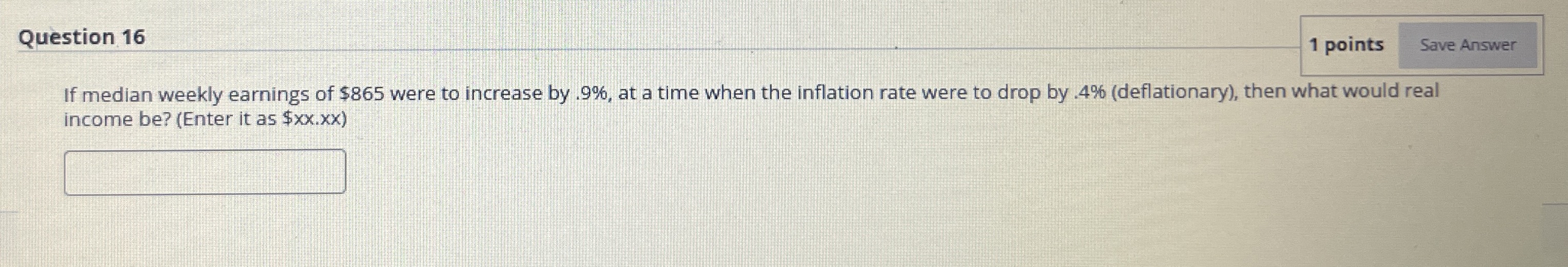 Solved Question 161 ﻿pointsIf median weekly earnings of $865 | Chegg.com