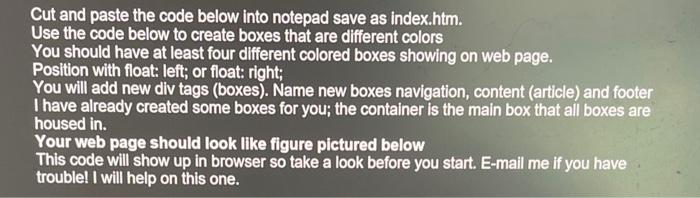 Solved Cut and paste the code below into notepad save as | Chegg.com
