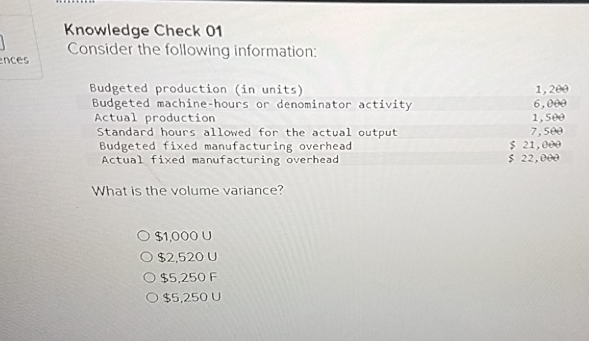 Knowledge Check 01Consider the following | Chegg.com