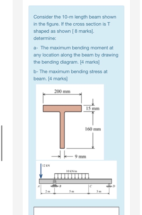 Solved Consider the 10-m length beam shown in the figure. If | Chegg.com